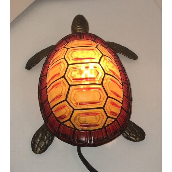 ArtGlass | Accents | Unique Art Glass Turtle Lamp Night Accent Light ...